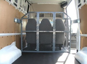CREW VAN FROM REAR WITH BARRIER - Customizers Quality Conversions